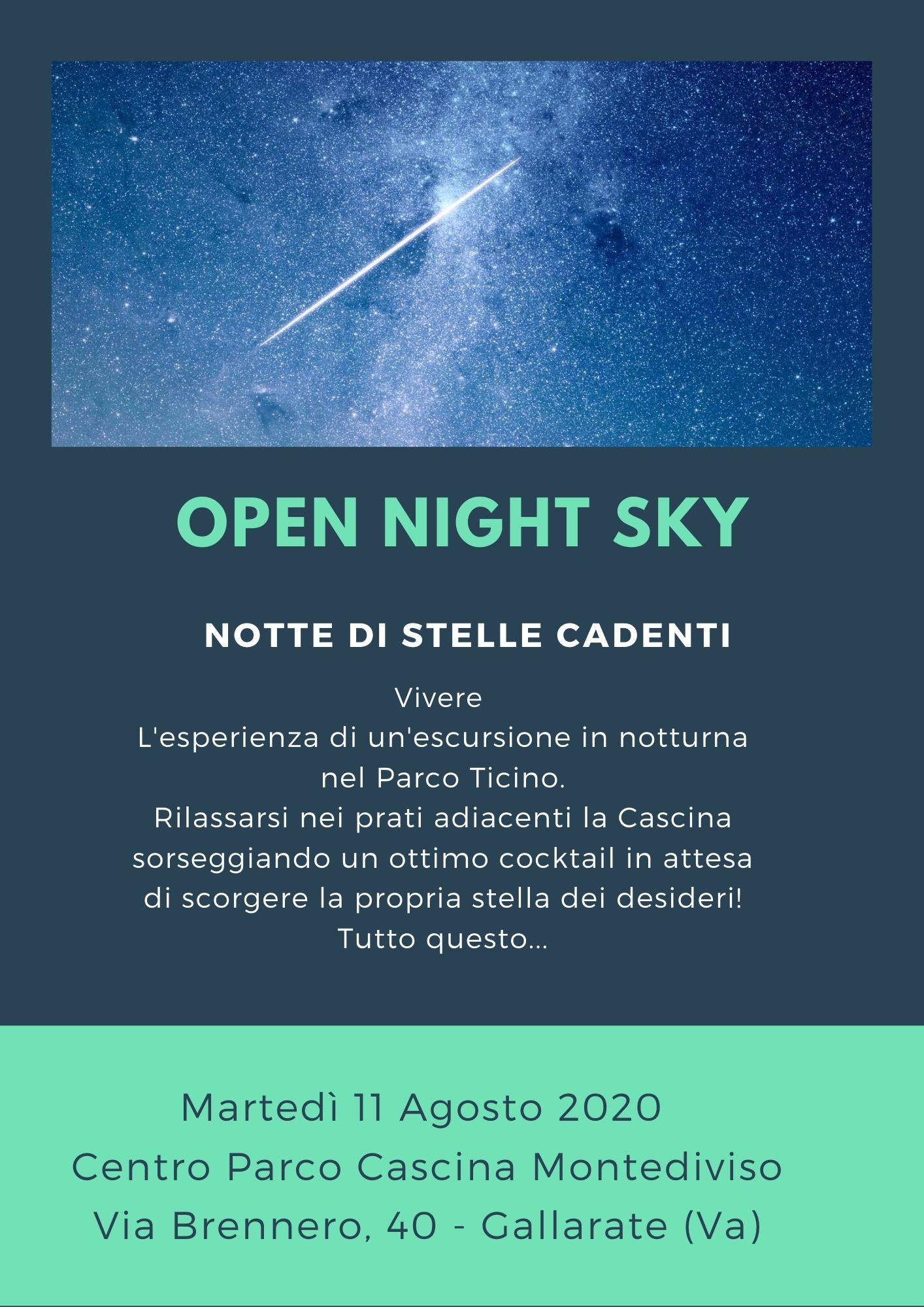 Open night sky - Notte di stelle cadenti - Parco Ticino