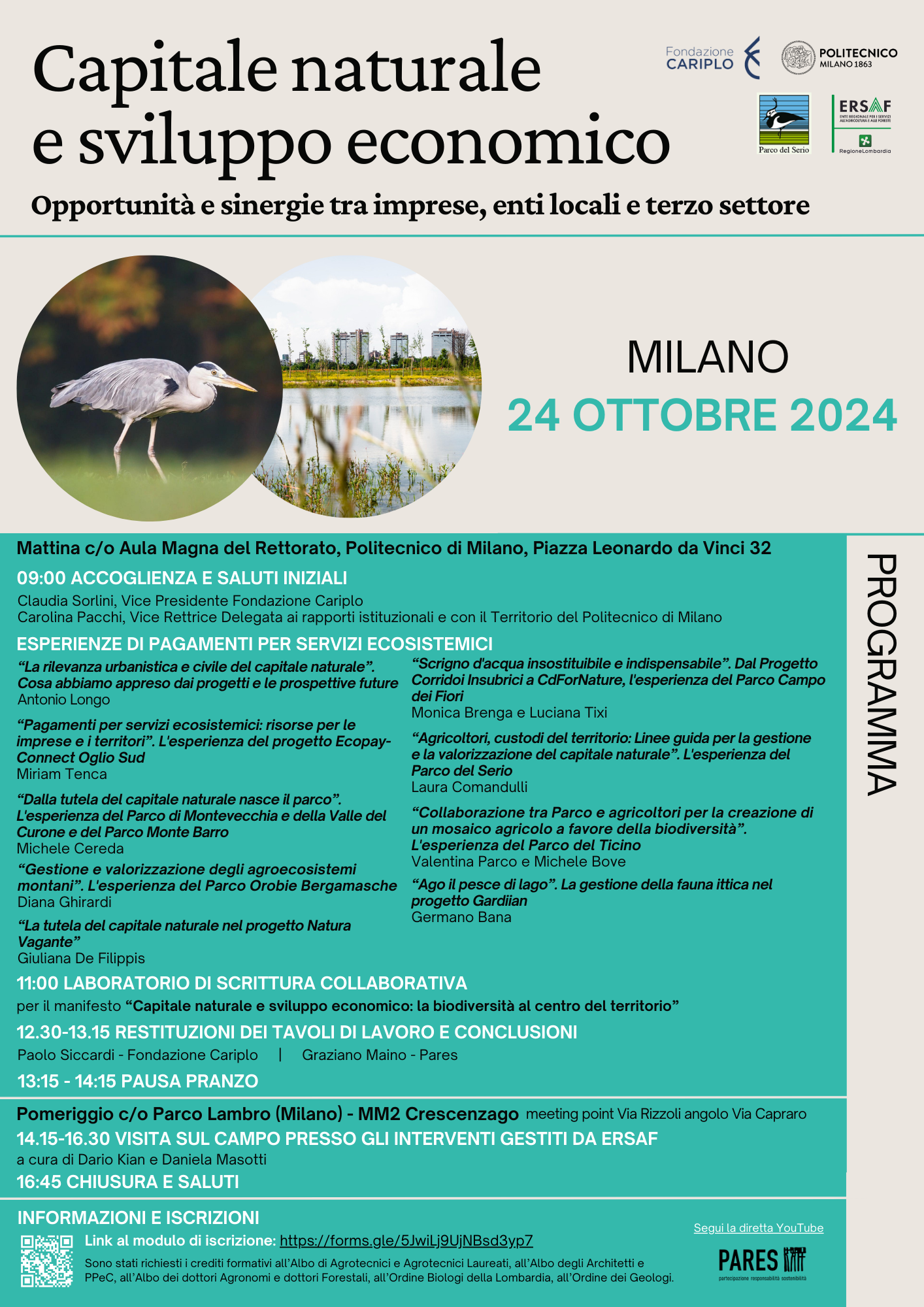 Workshop:Capitale naturale e sviluppo economico - Parco Ticino